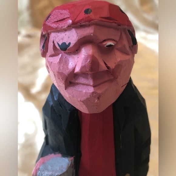 Accents | Vintage Hand Carved Wooden Peg Leg Pirate | Poshmark